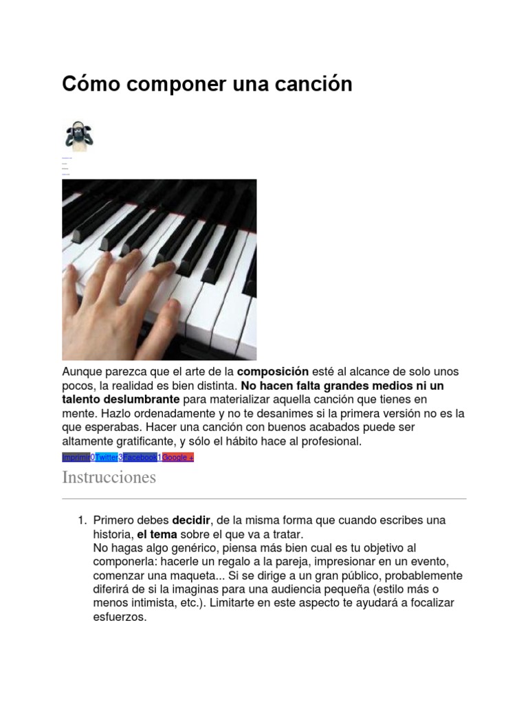 Cómo Componer Una Canción | Acorde (Música) | Canciones