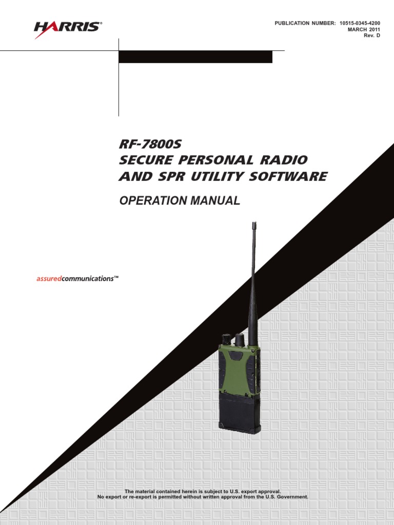 10515-0345-4200 SUS RF7800S Manual | PDF | Usb | Personal Digital Assistant