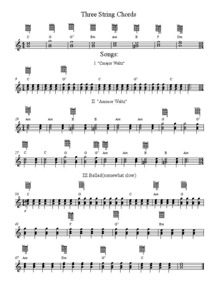 Three String Chords | PDF