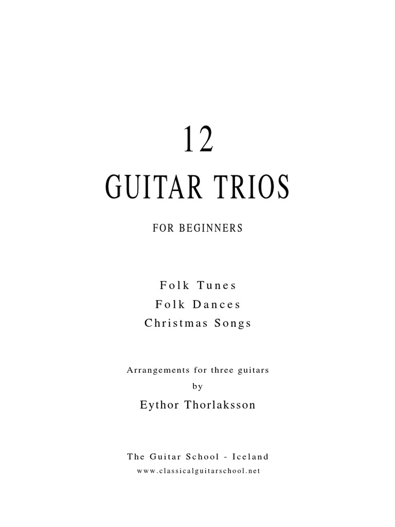 12 Easy Guitar Trio | PDF | Poétique (discipline) | Notation