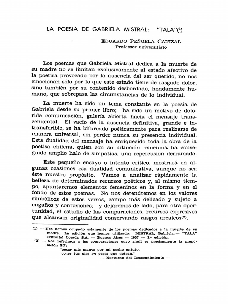 La Poesía de Gabriela Mistral | PDF | Poesía | Metáfora