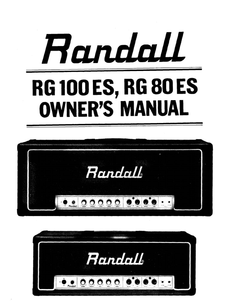 Randall RG80ES, RG100ES - Owner's Manual PDF | PDF