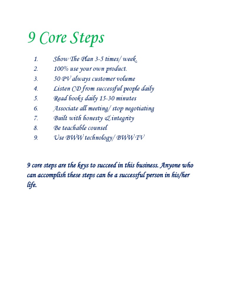 9 Core Steps | PDF