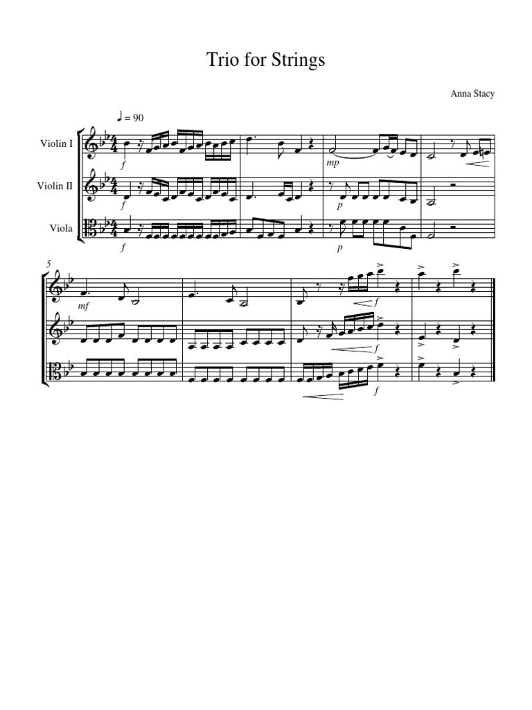 Trio For Strings: Anna Stacy | PDF