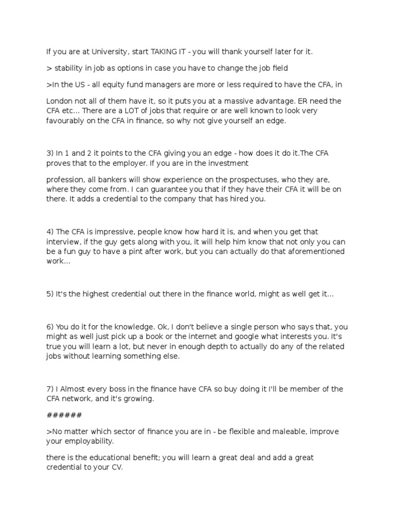 CFA Essay Writing Help | Investment Management | Business