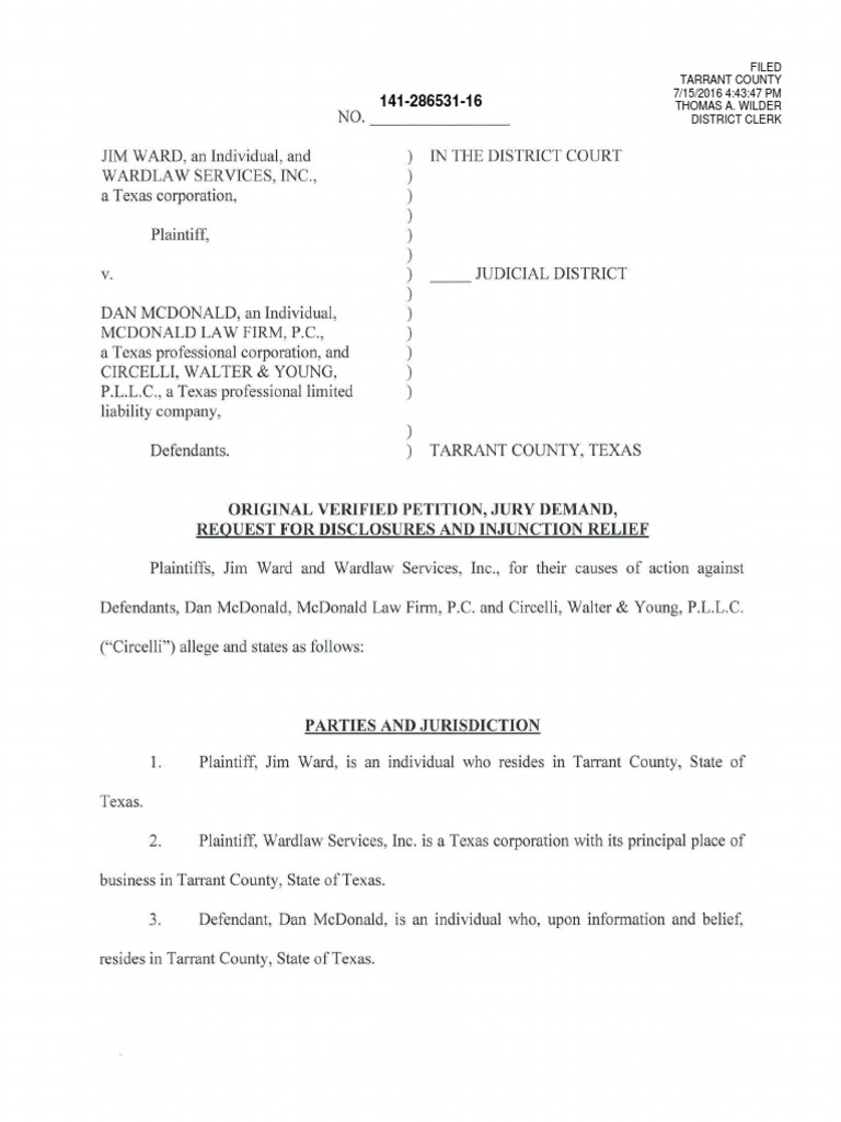 Ward v. Mcdonald | PDF | Costs In English Law | Lawsuit