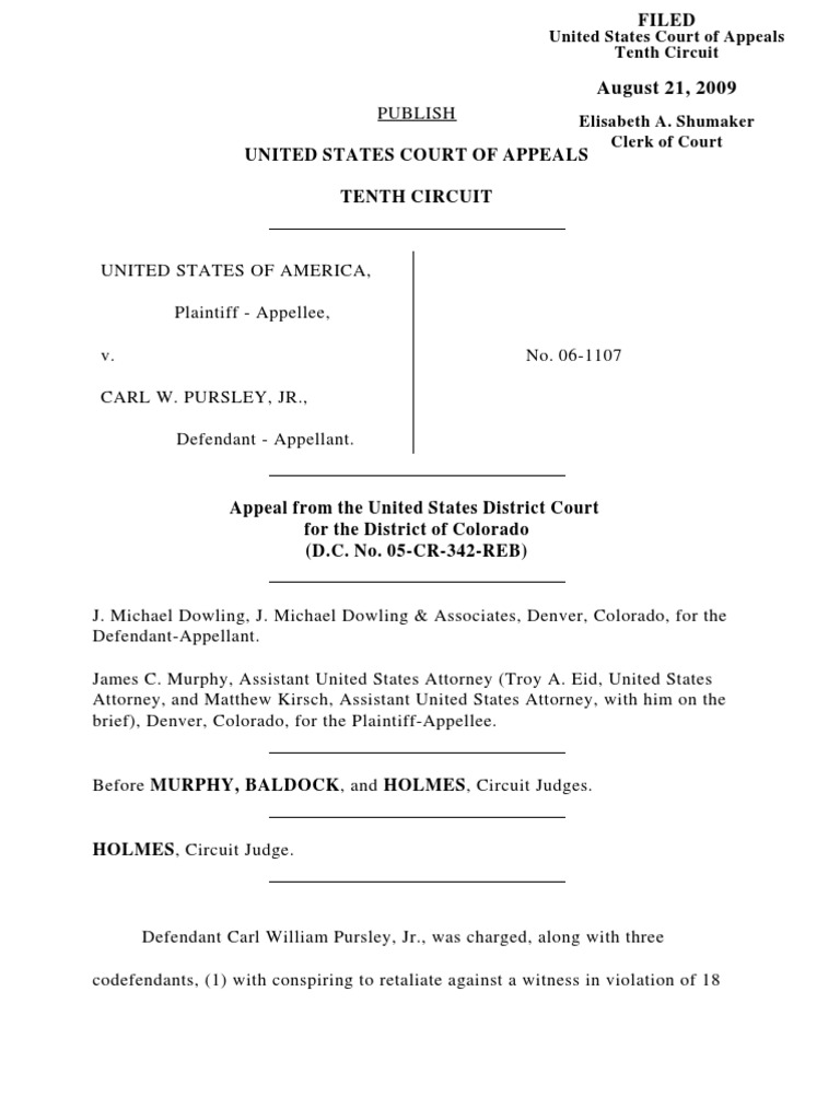 United States v. Pursley, 577 F.3d 1204, 10th Cir. (2009) | PDF ...