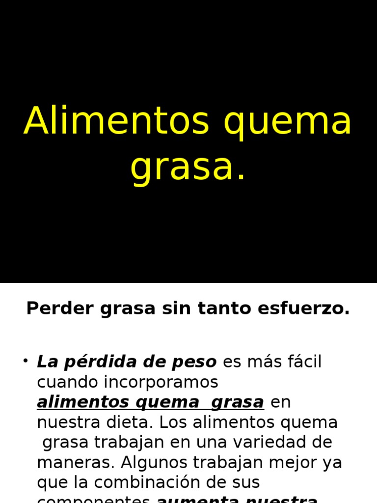Alimentos Quema Grasa | PDF