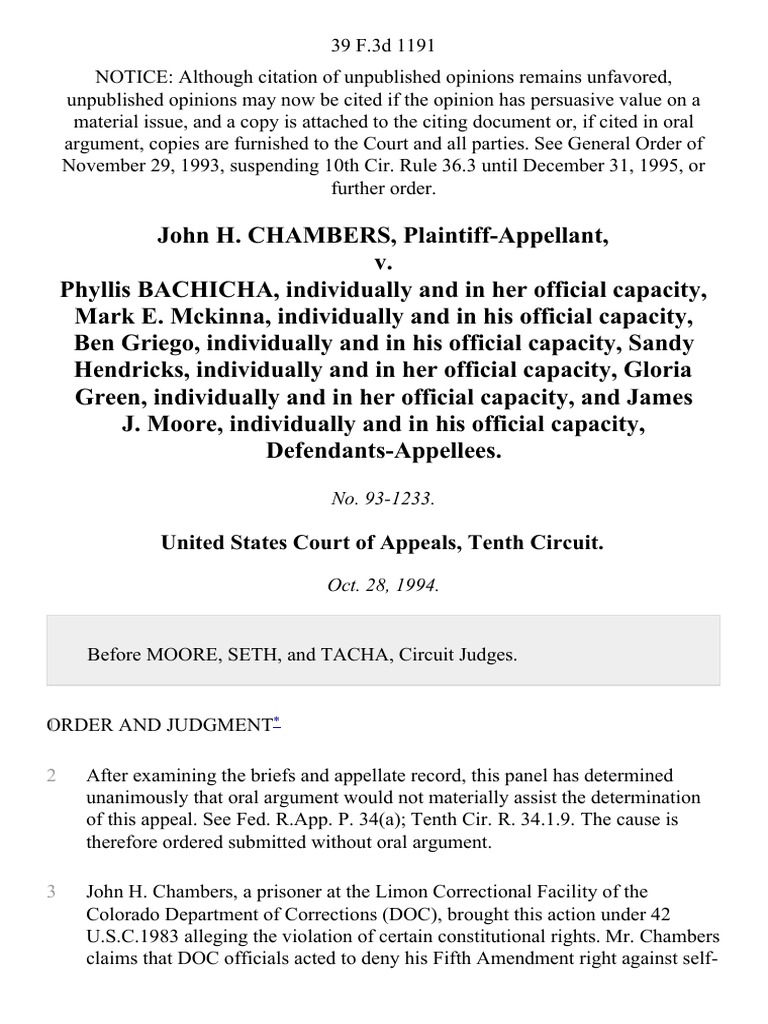 United States Court of Appeals, Tenth Circuit | PDF | Fifth Amendment ...