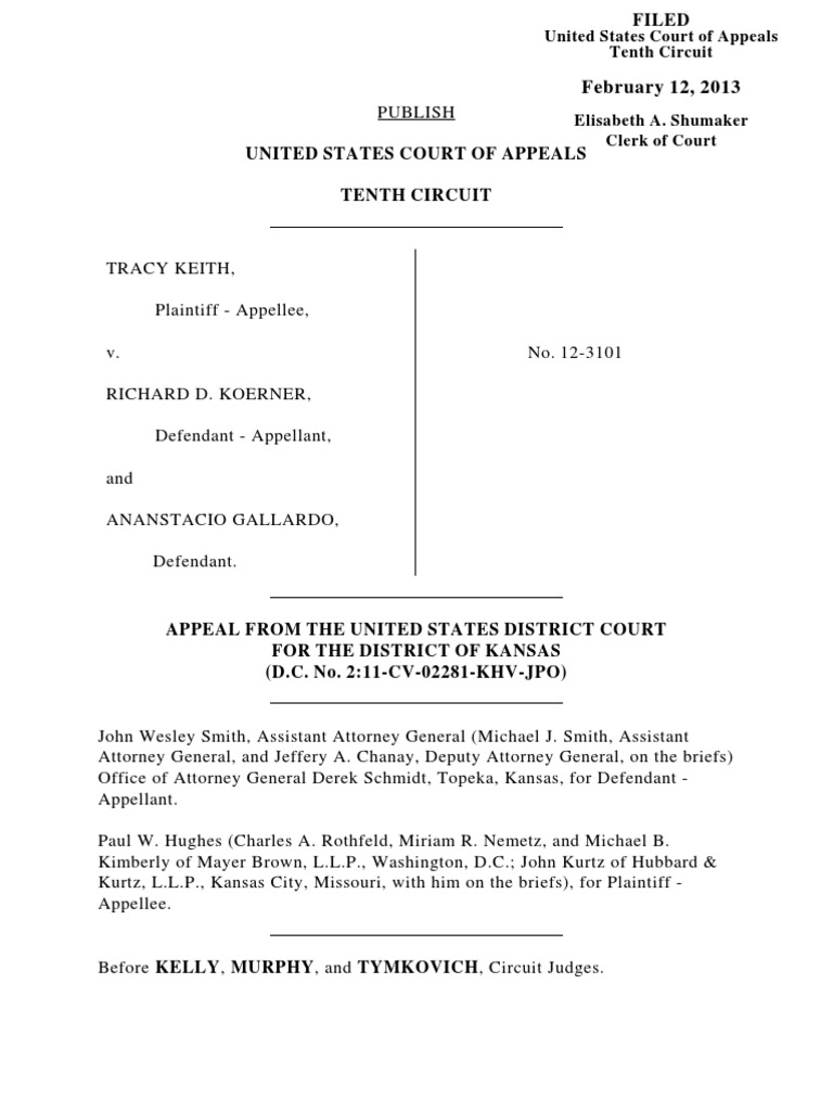 Keith v. Koerner, 10th Cir. (2013) | PDF | Complaint | Lawsuit