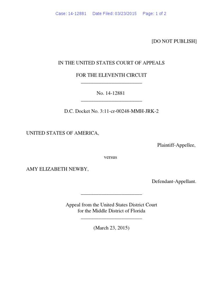 Appeal of Amy Newby's Fraud Sentence | PDF