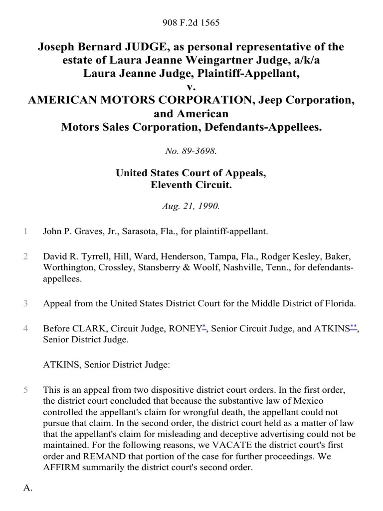 United States Court of Appeals, Eleventh Circuit | PDF | Tort | Summary ...
