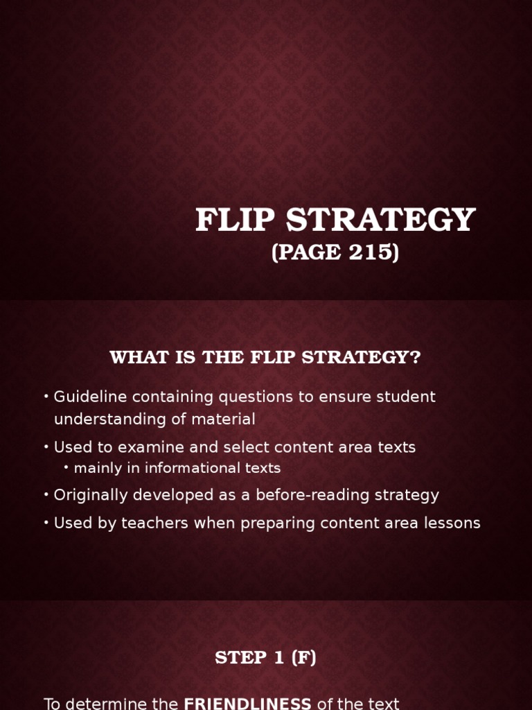 The Flip Strategy | PDF