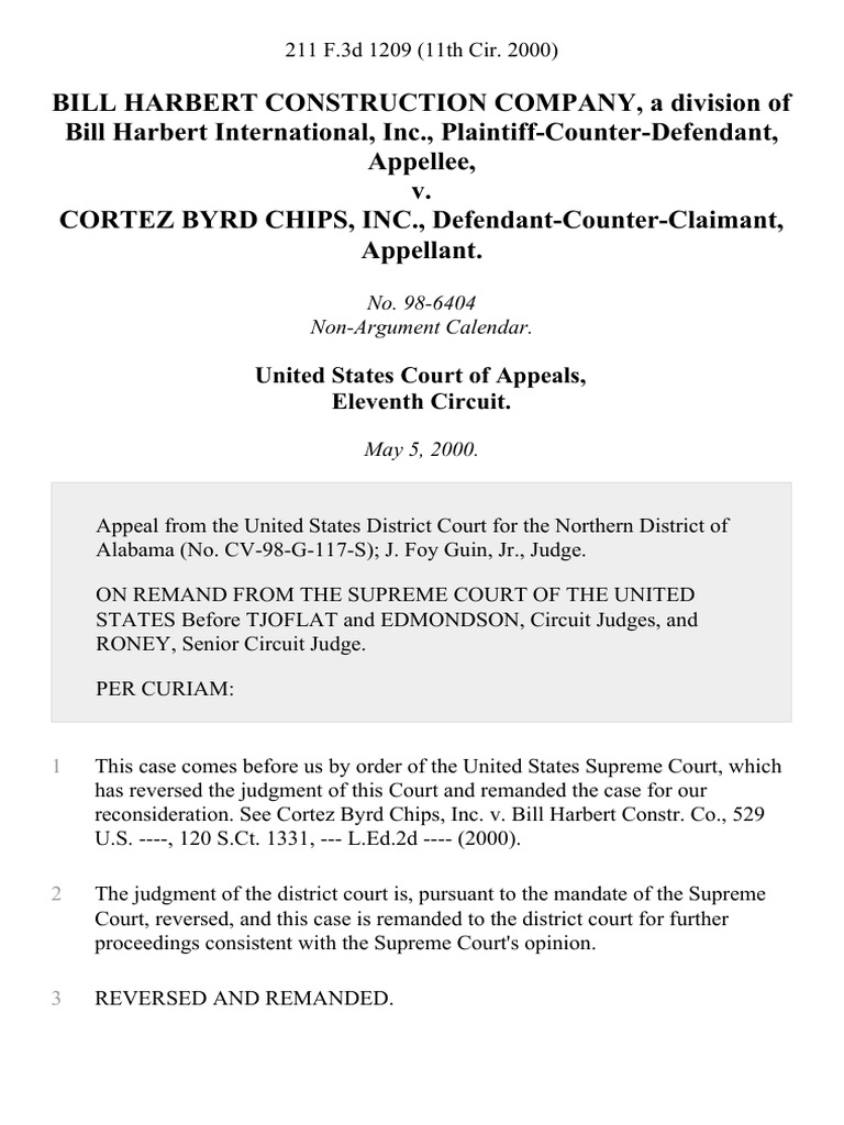 Bill Harbert Construction Company, A Division of Bill Harbert ...