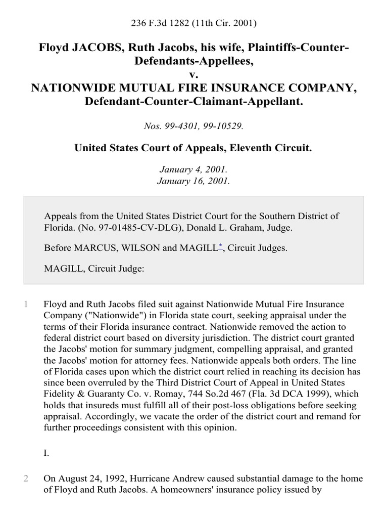 Floyd Jacobs, Ruth Jacobs, His Wife, Plaintiffs-Counter-Defendants ...