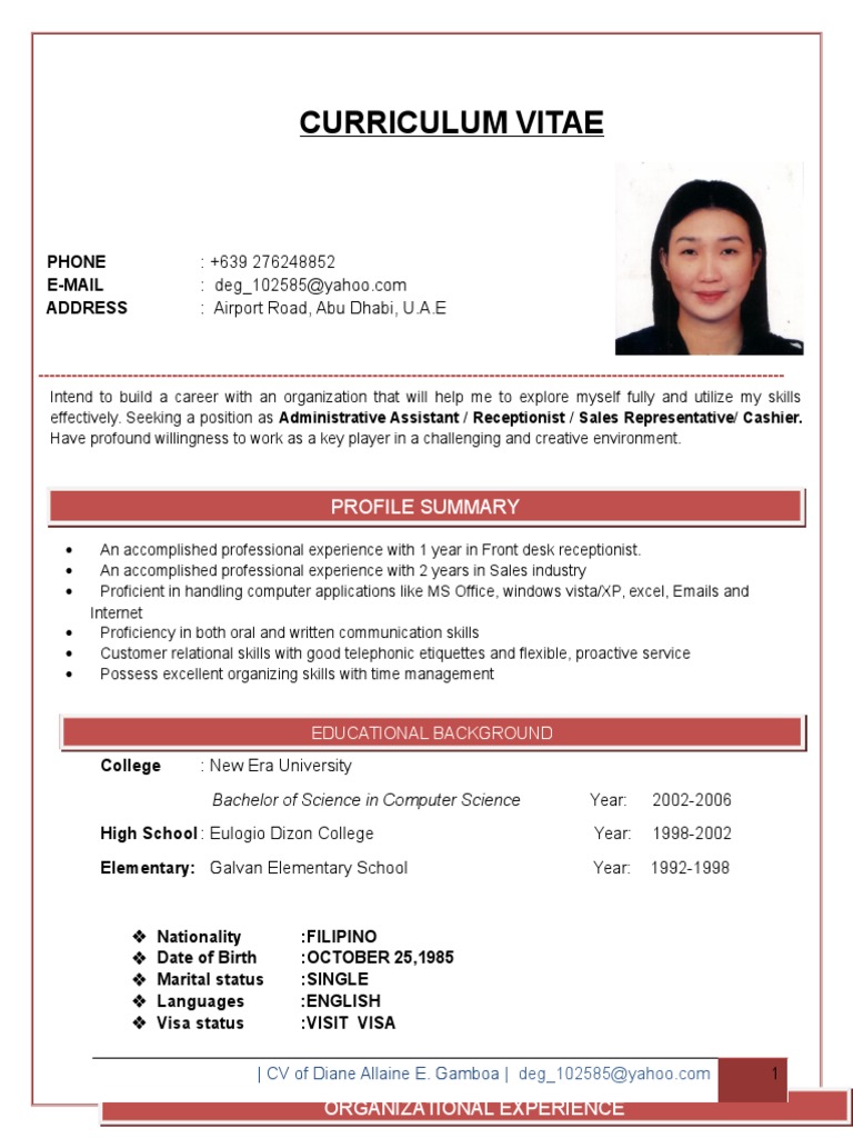 DIANE Resume | Download Free PDF | Communication | Computing