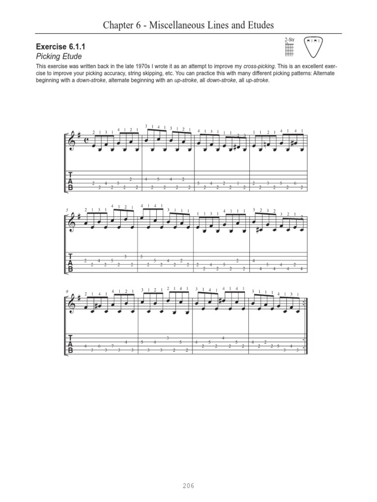 Chapter 6 - Miscellaneous Lines and Etudes: Picking Etude | PDF