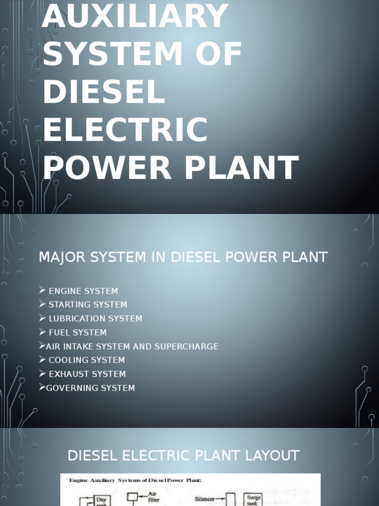 Auxiliary System of Diesel Electric Power Plant | PDF | Internal ...