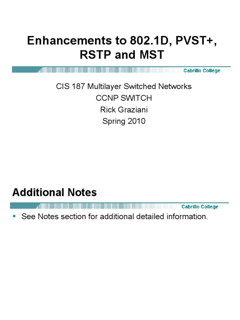 Cis187 4 PVST RSTP | Download Free PDF | Network Switch | Ethernet