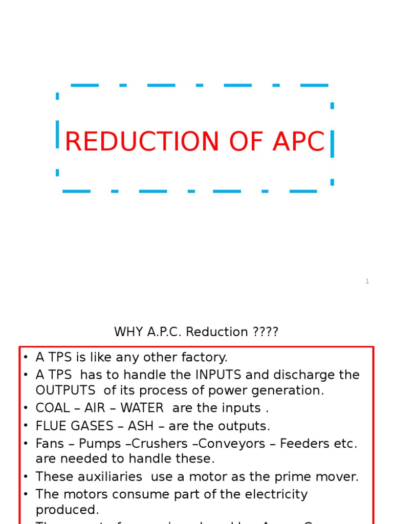 03 APC Reduction | PDF | Pump | Boiler