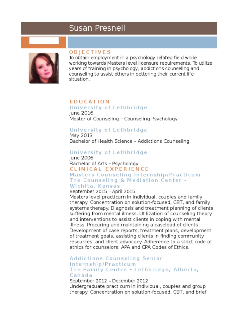 Susan Presnell - Resume Web | PDF