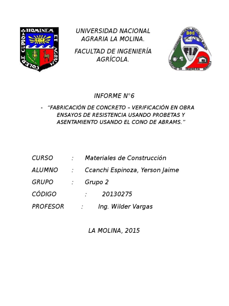 Cono de Abrams | PDF | Ladrillo | Materiales de construcción