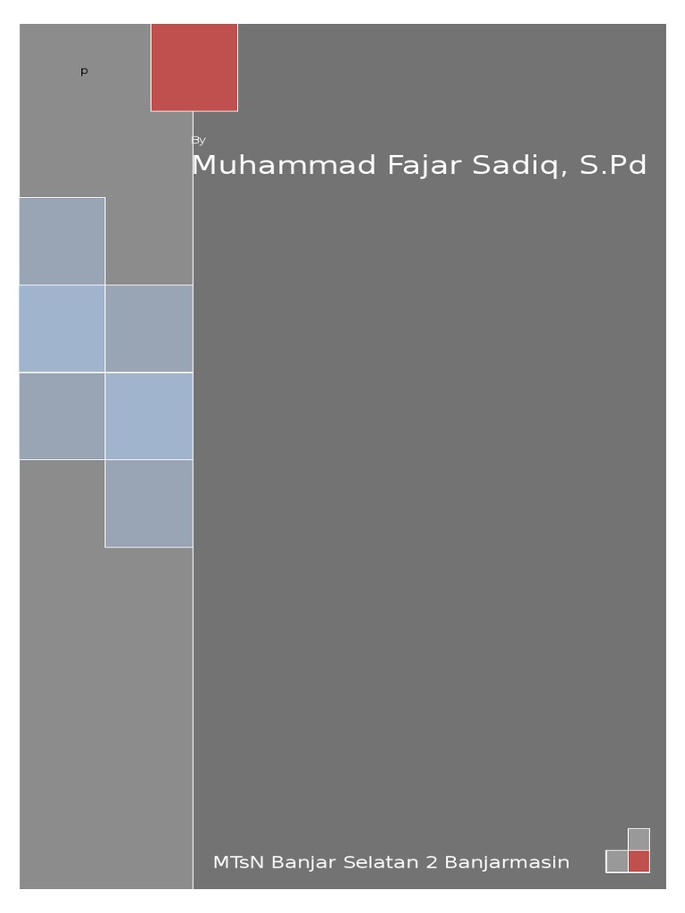 Muhammad Fajar Sadiq, S.PD: MTSN Banjar Selatan 2 Banjarmasin | PDF