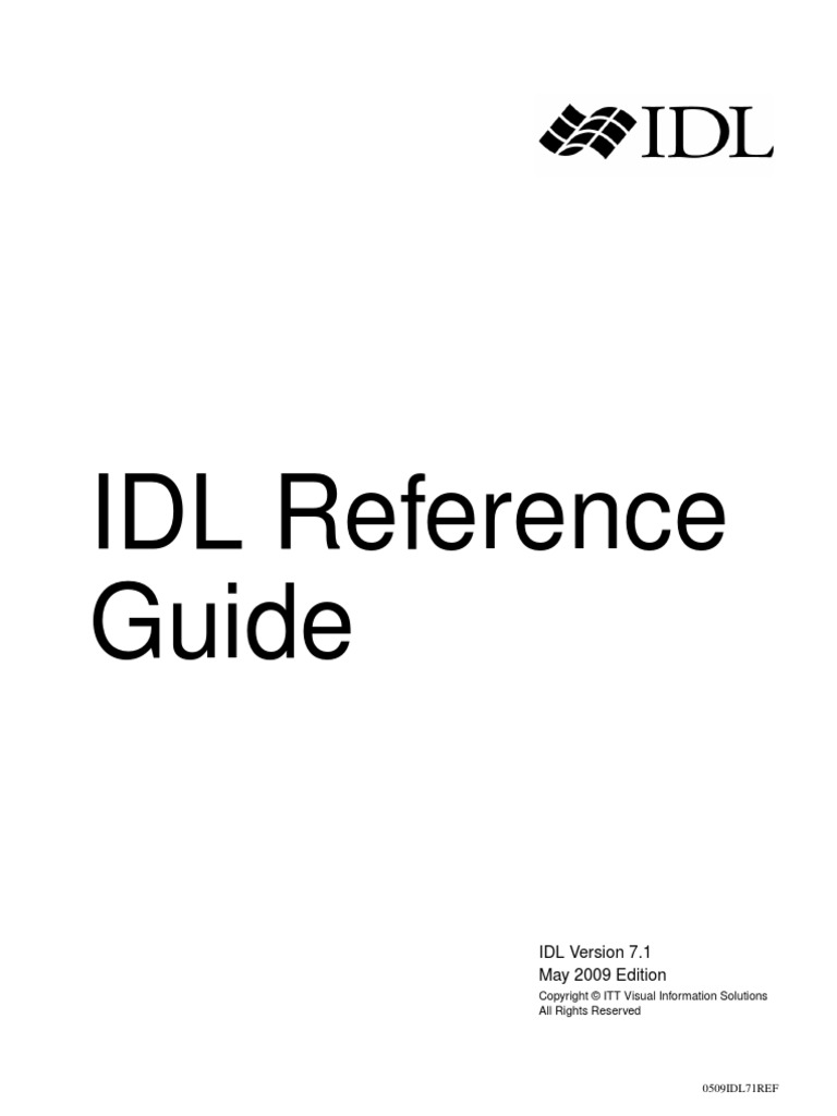 Idl Reference Guide PDF | PDF | License | Esri