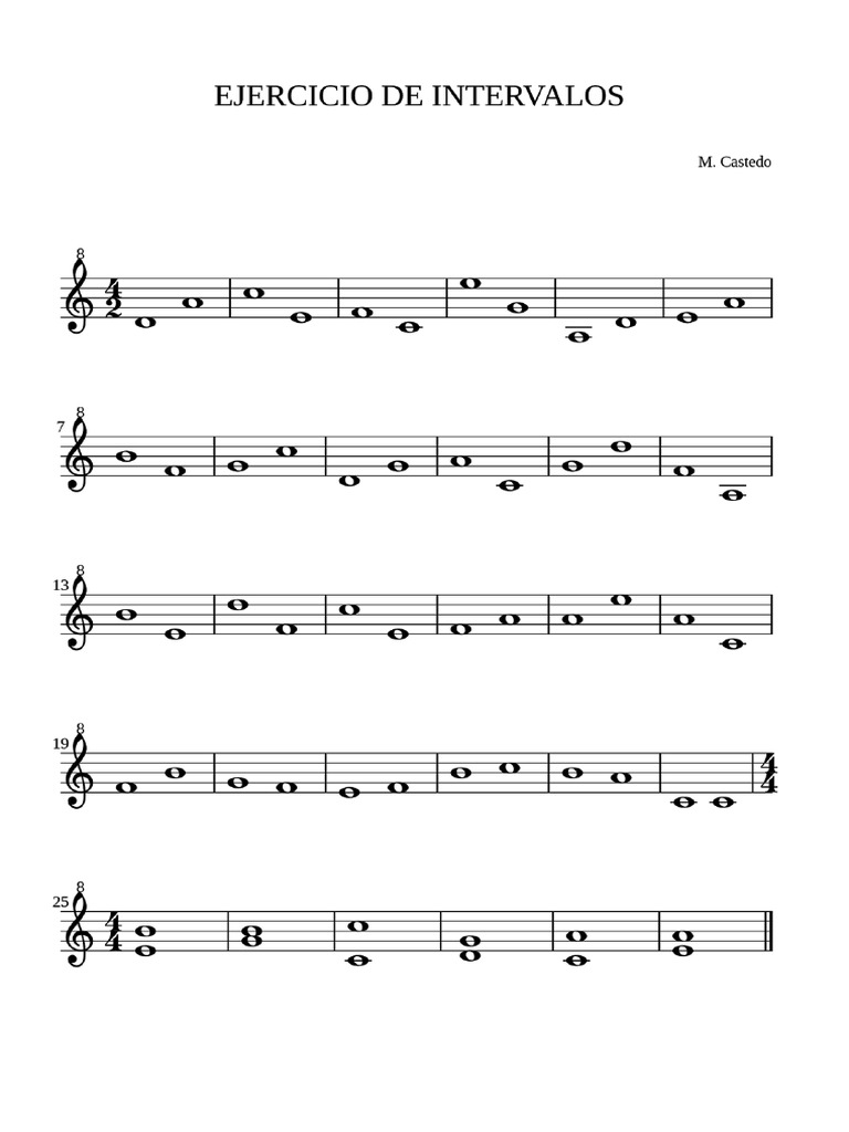 Ejercicio de Intervalos | PDF