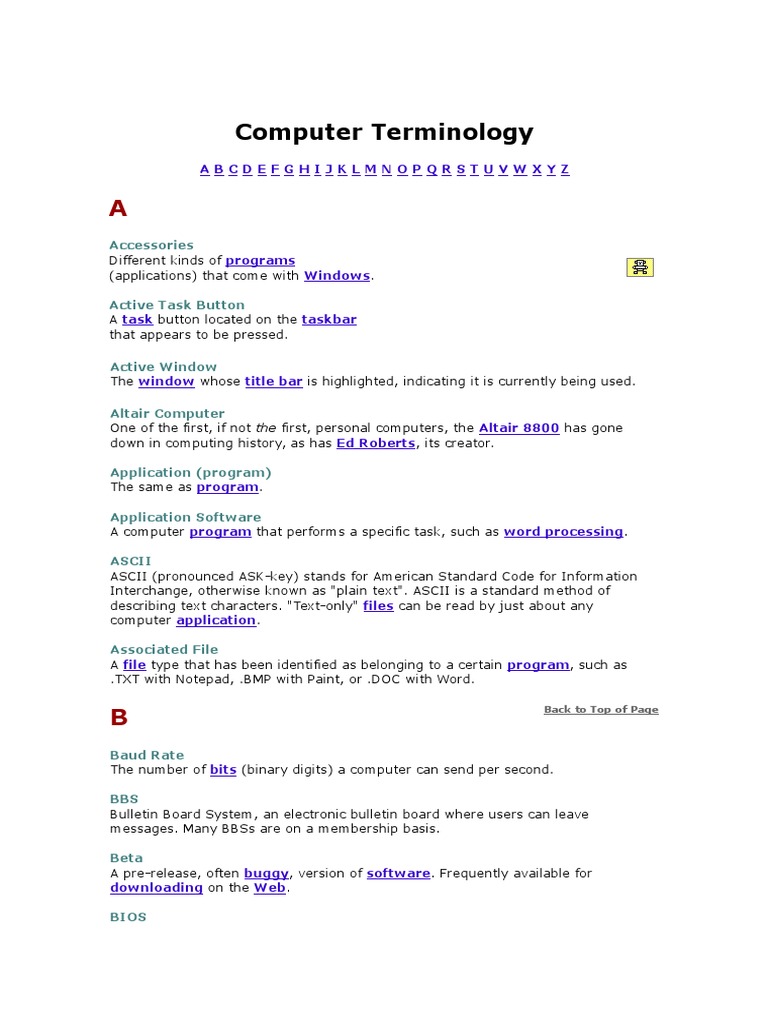 Computer Terminology | PDF | Computer File | Data Compression