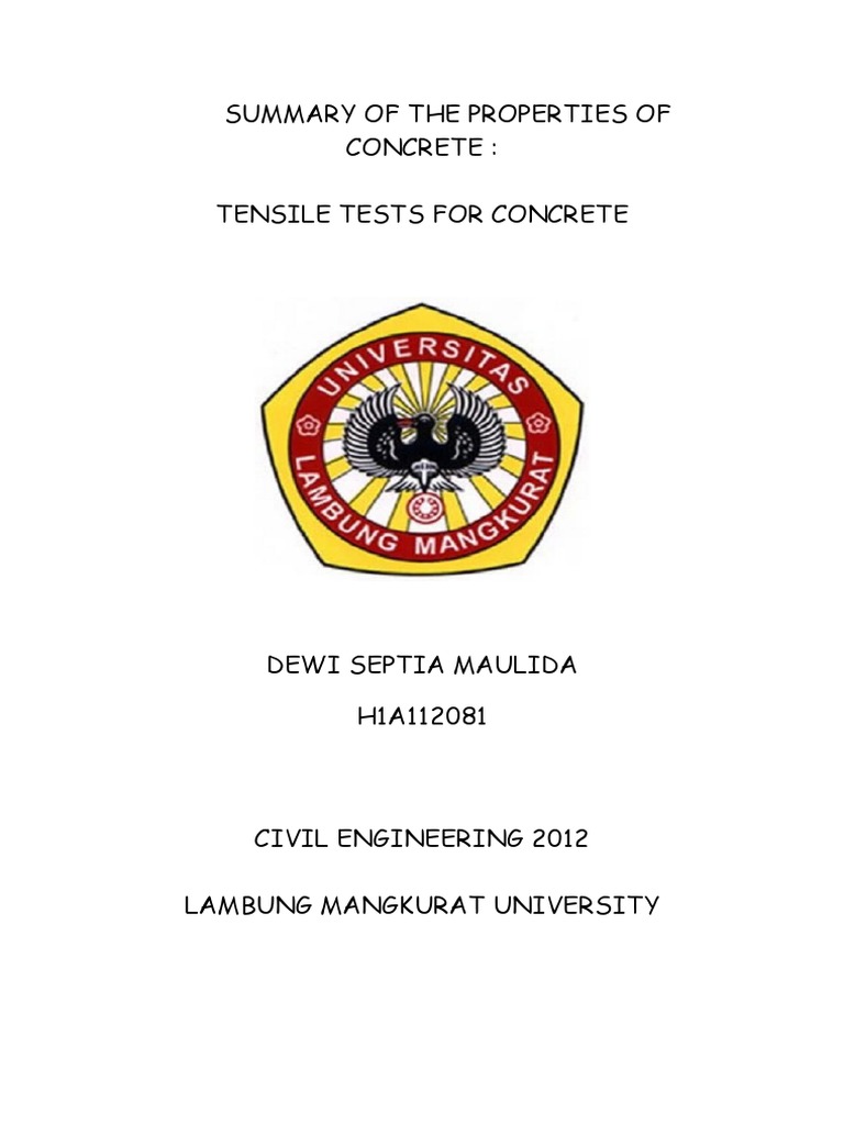 Summary of The Properties of Concrete | PDF