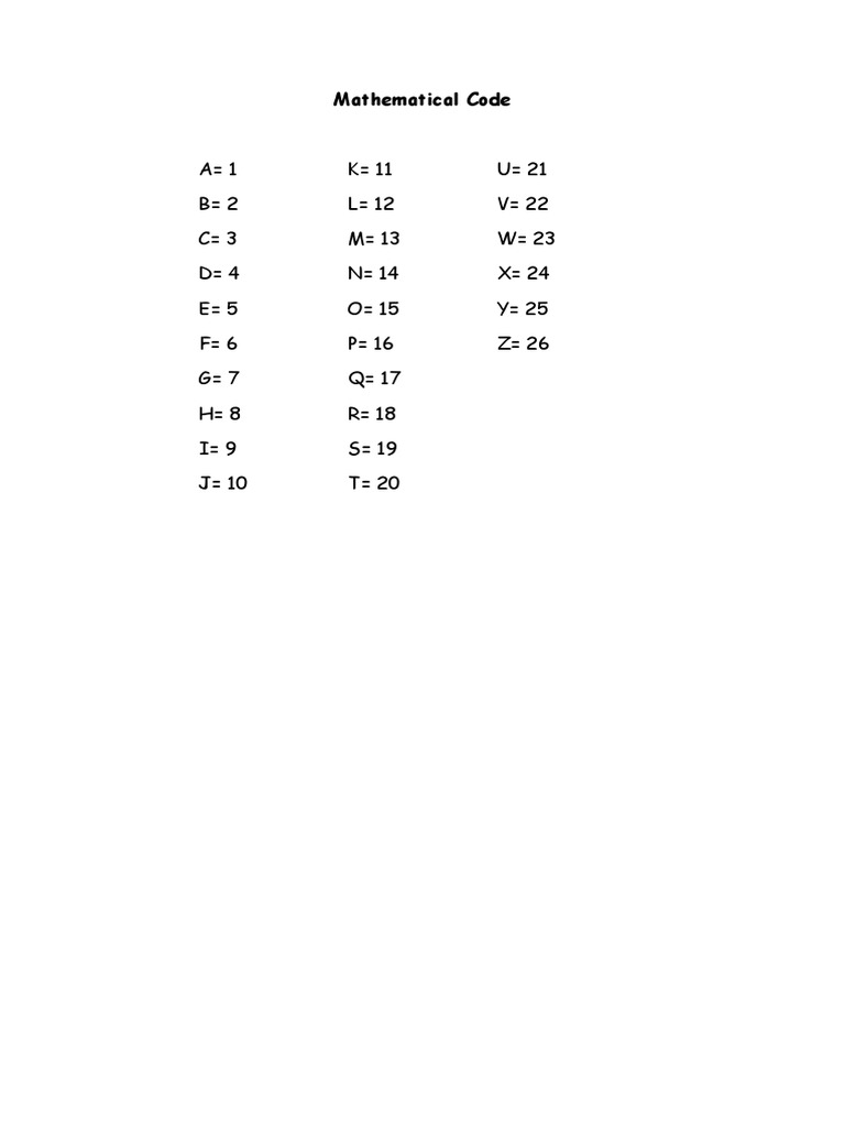 Mathematical Code | PDF