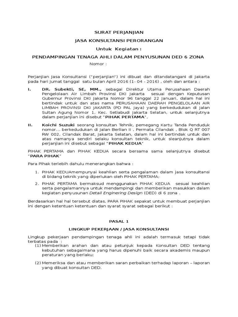 Draft Pks Konsultan | PDF