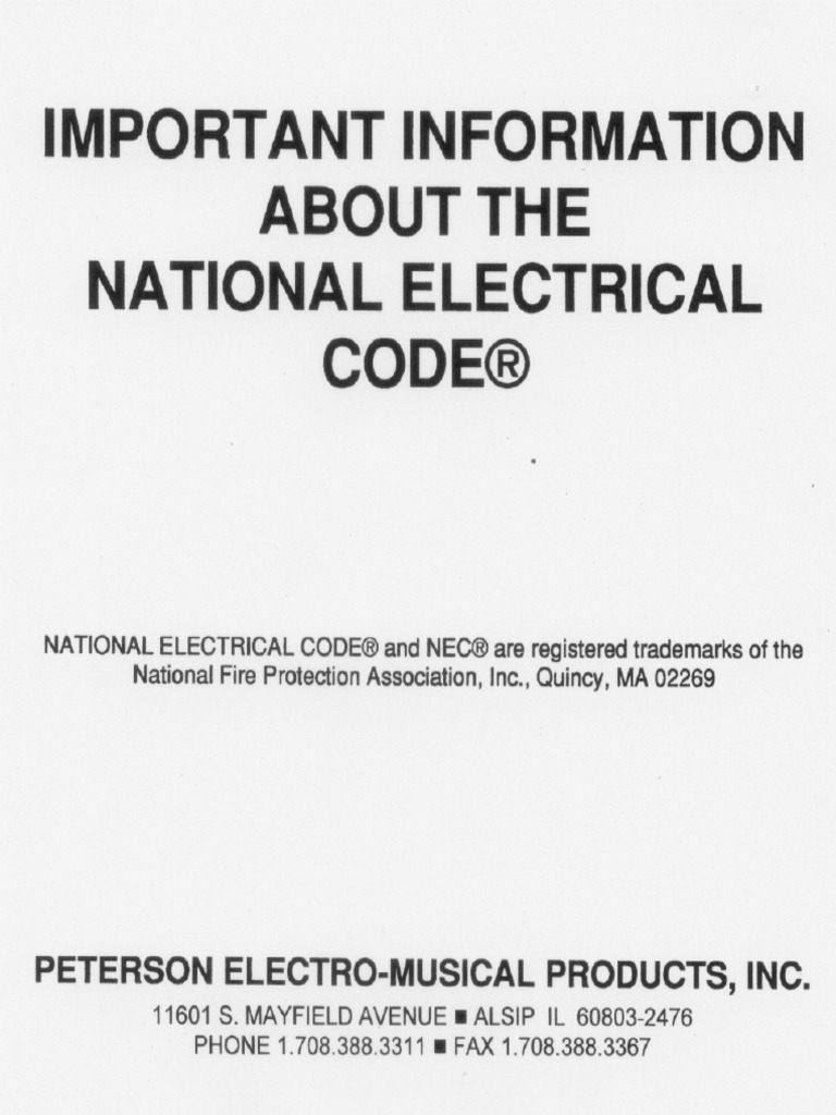 National Electrical Code Requirements | PDF