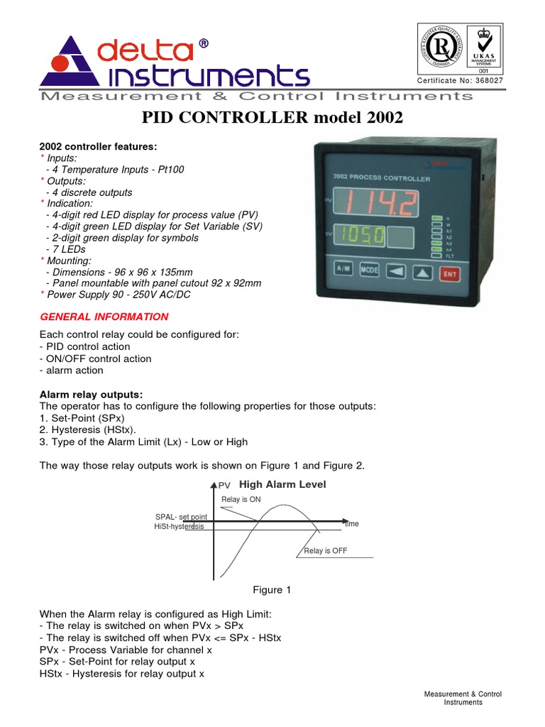 Delta Instruments Regulator PID | Electrical Engineering | Electromagnetism