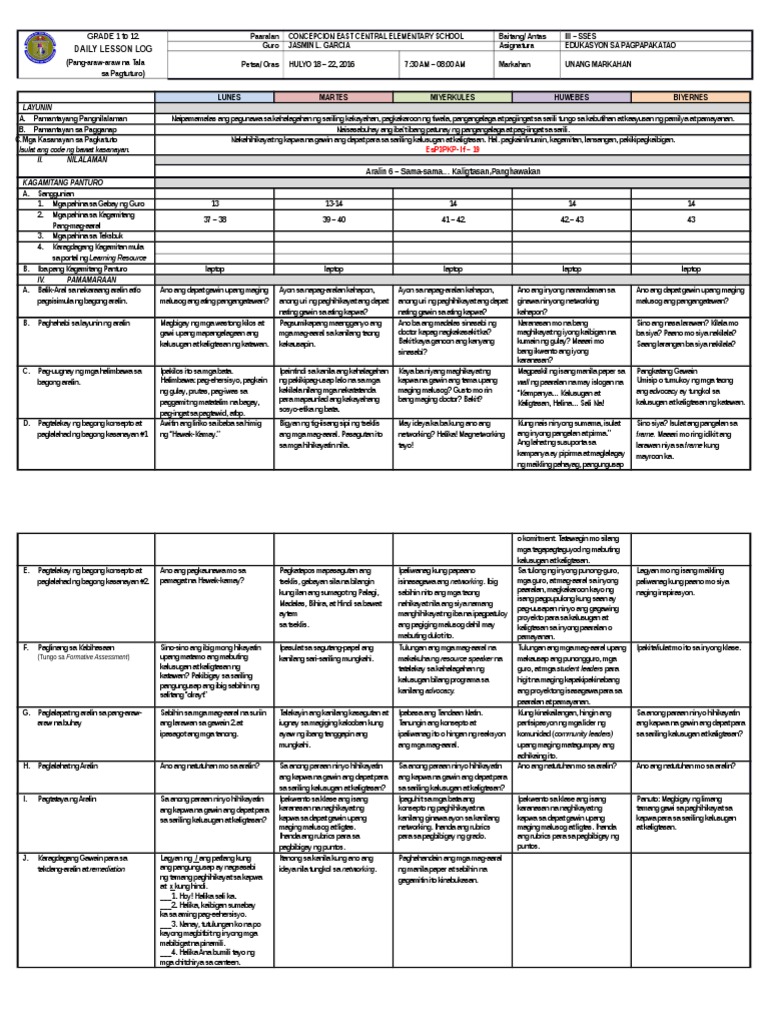 Week 6 DLL in ESP | PDF