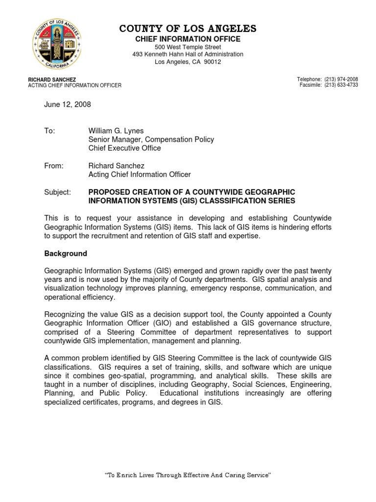 GIS Classification Series Cover Letter 20080612 With Attachments | PDF ...