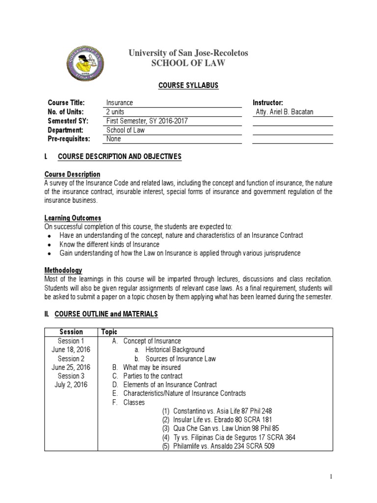 Course Syllabus | PDF