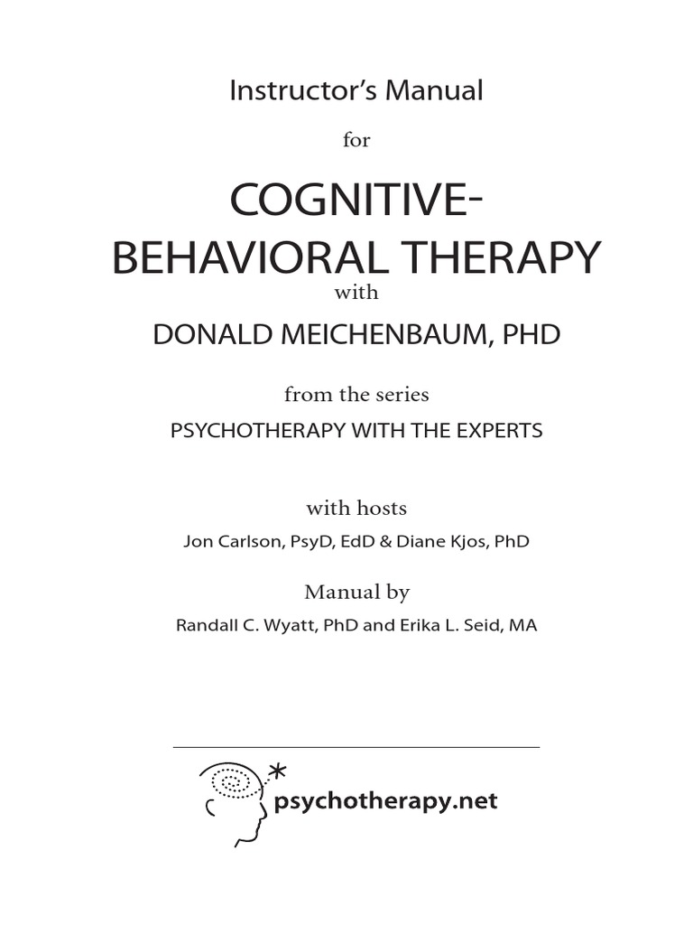 Cognitive-Behavioral Therapy: Instructor's Manual | PDF | Cognitive ...