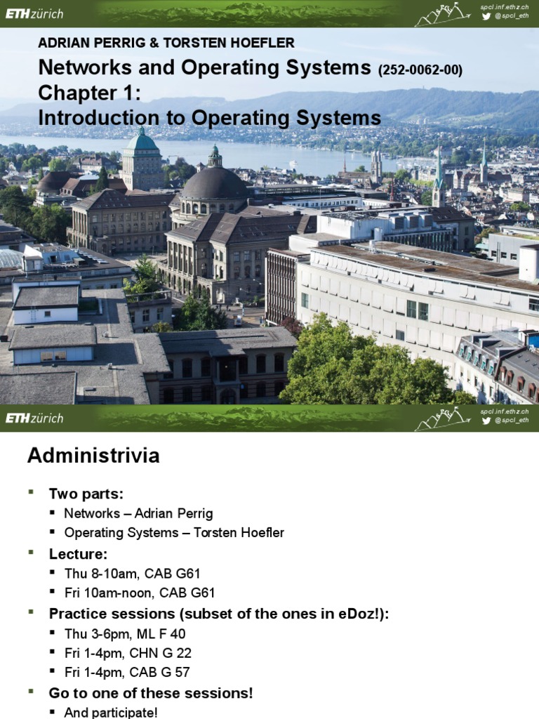 Networks and Operating Systems Introduction To Operating Systems | PDF | Kernel (Operating ...