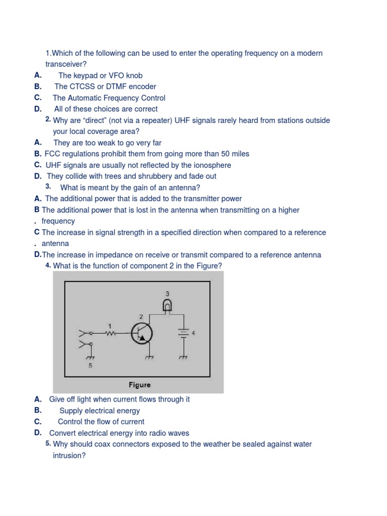 Electronics Technician Exam Review Guide | PDF | Antenna (Radio ...