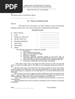 Letter To Tahsildar | PDF