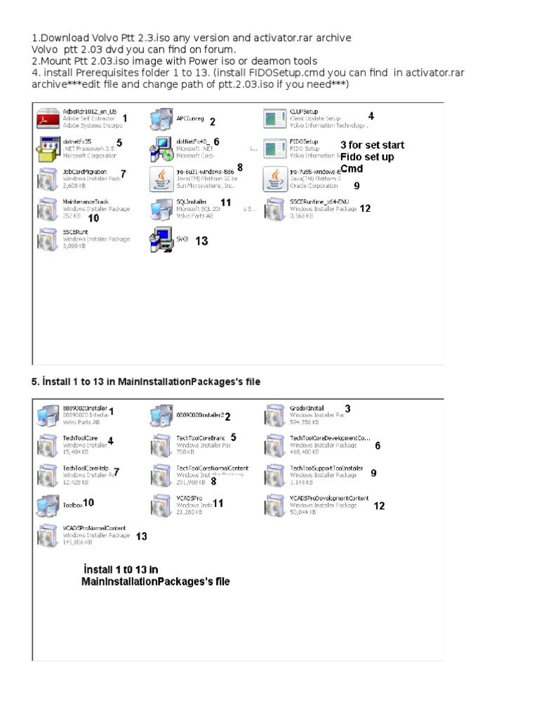 Volvo PTT 2.03 Installation Guide | PDF | Installation (Computer ...