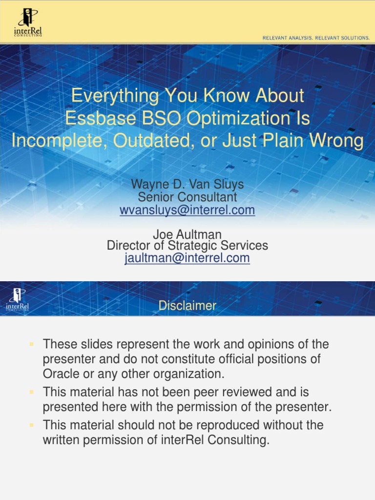 Wayne Essbase | Download Free PDF | Database Index | Cpu Cache