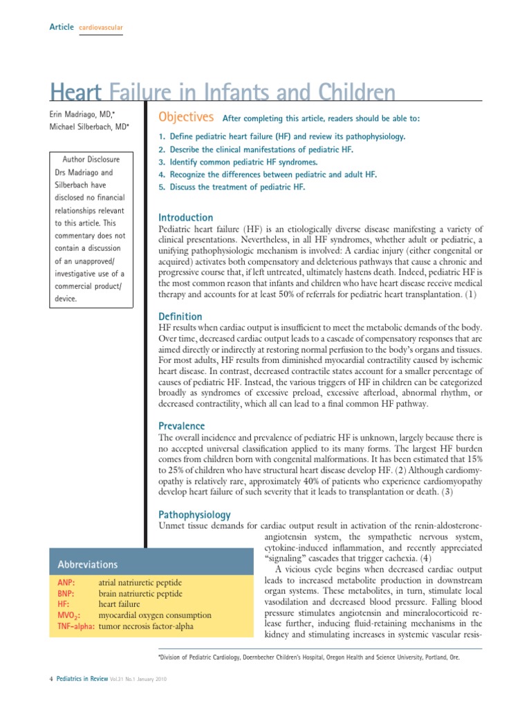 Failure in Infants and Children: Heart | PDF | Congenital Heart Defect ...