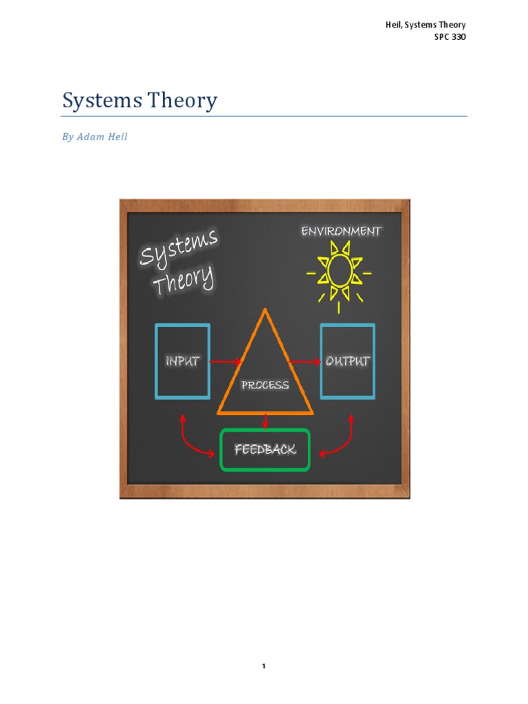 Systems Theory Paper | PDF | Systems Theory | System