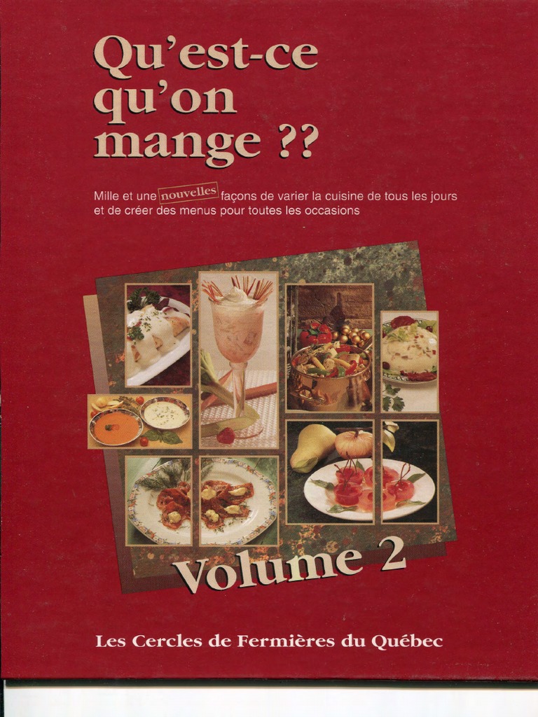 Qu'Est-ce Qu'on Mange Volume 2 | PDF
