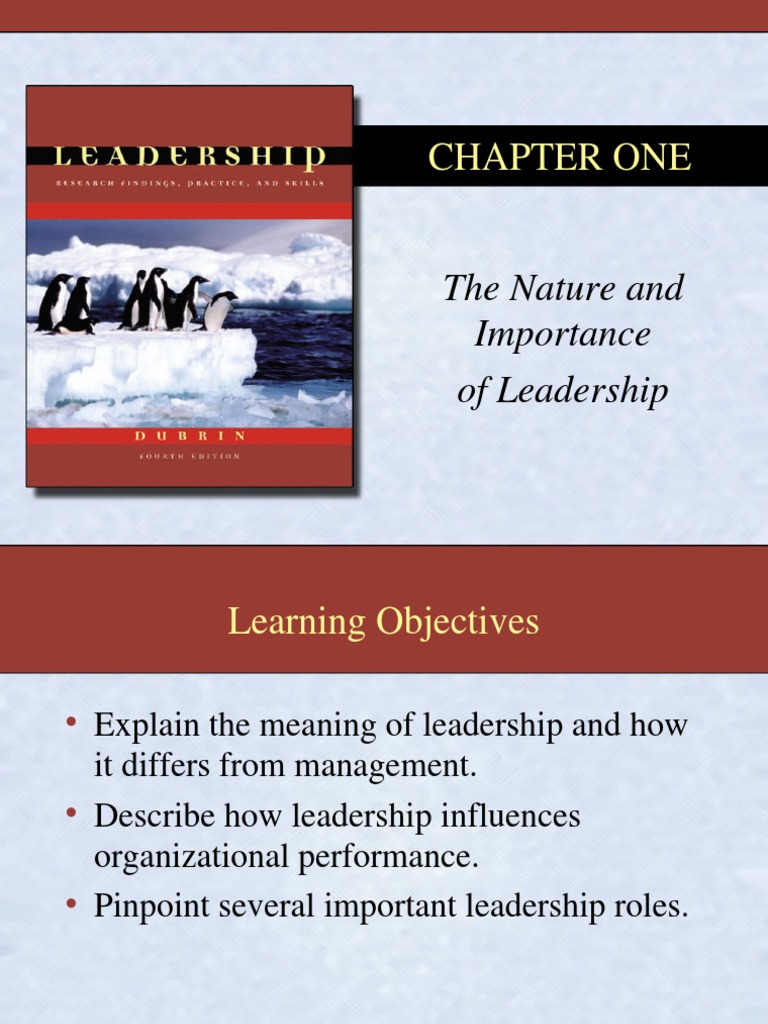 Chapter One: The Nature and Importance of Leadership | PDF | Leadership ...