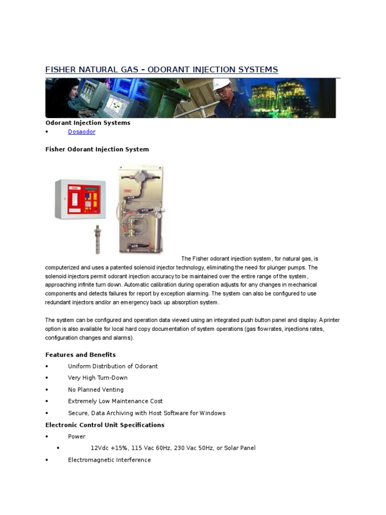 Natural Gas Odorant Injection Systems | PDF | Fuel Injection ...