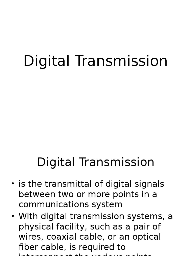 Digital Transmission | Download Free PDF | Sampling (Signal Processing ...
